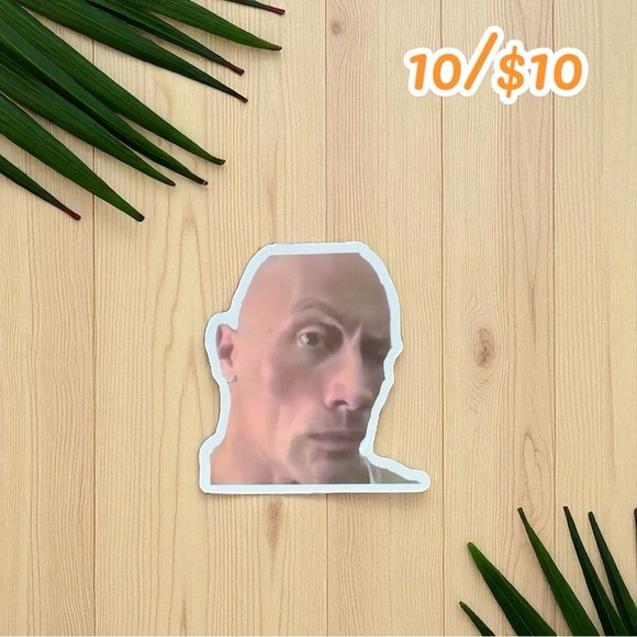Design | Dwayne The Rock Johnson Sideeye Meme Sticker 25 | Poshmark